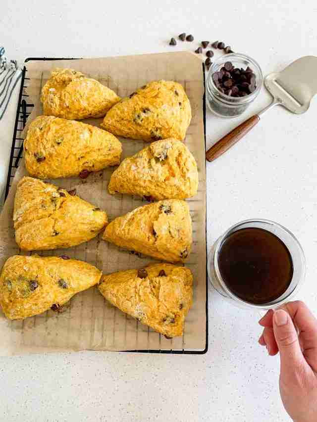 Sourdough Pumpkin Scones (with chocolate chips)