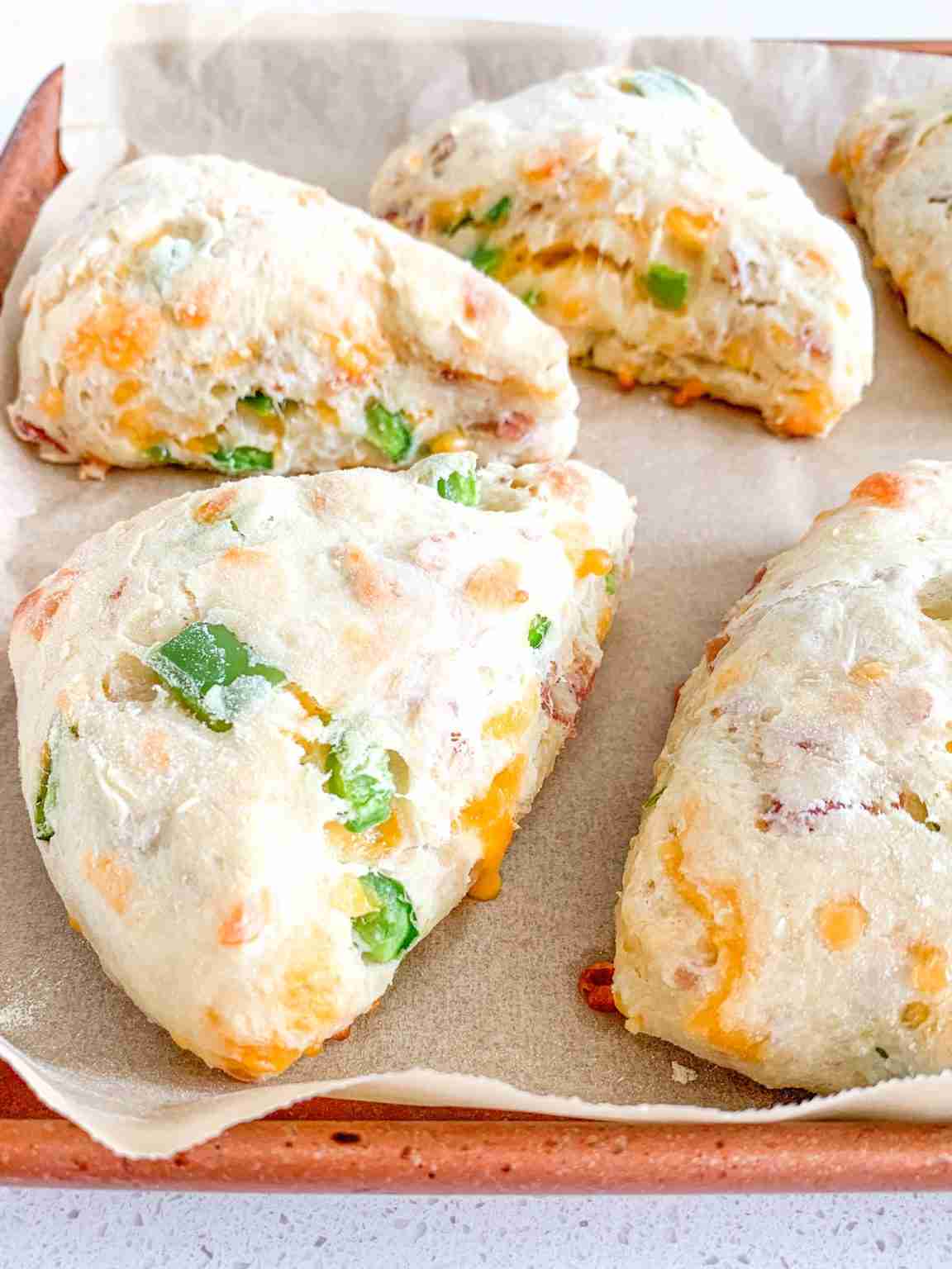 Sourdough Jalapeno Popper Scones