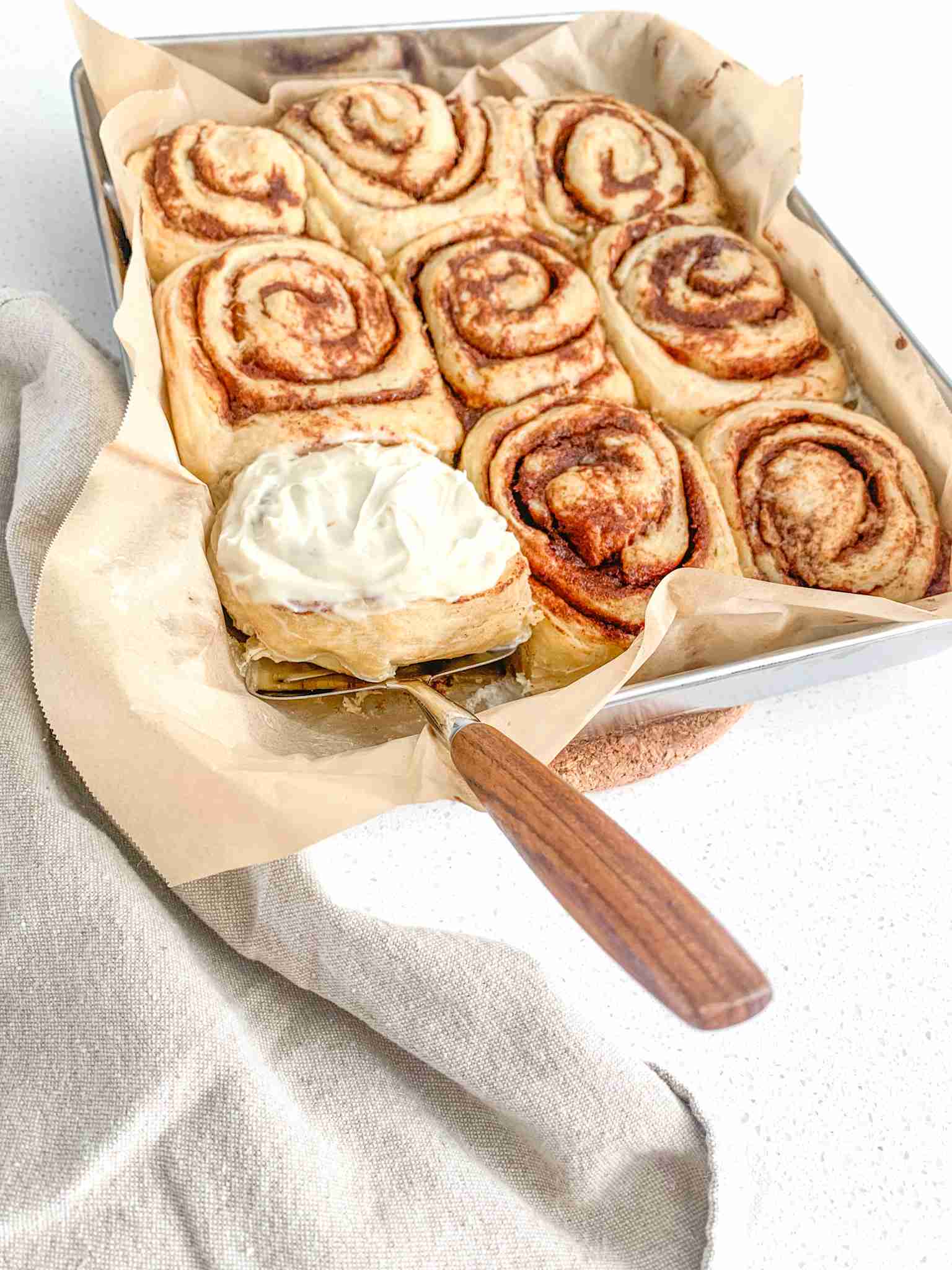 Softest Sourdough Maple Cinnamon Rolls