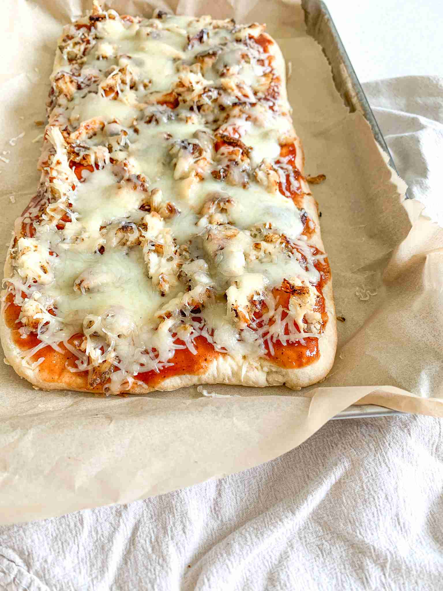 Best Sourdough Flatbread Recipe (rectangle-shaped for pizza)